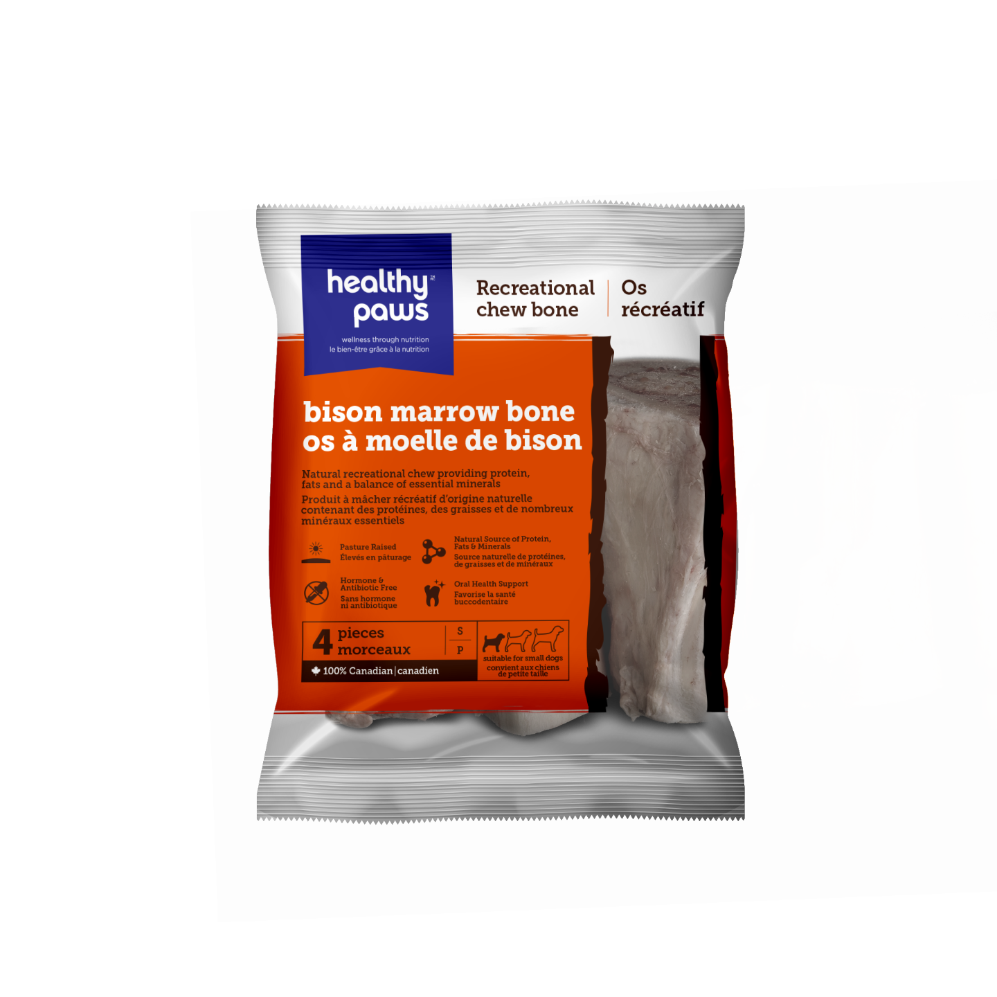 Healthy Paws - Bison Marrow Bone – Small – Doodle Dogs